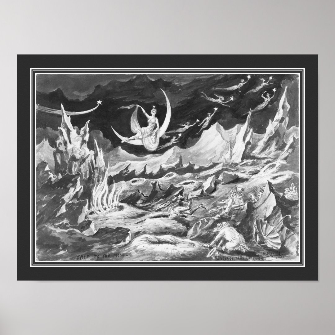 Georges Méliès "Trip to the Moon" ca. 1902 Poster | Zazzle