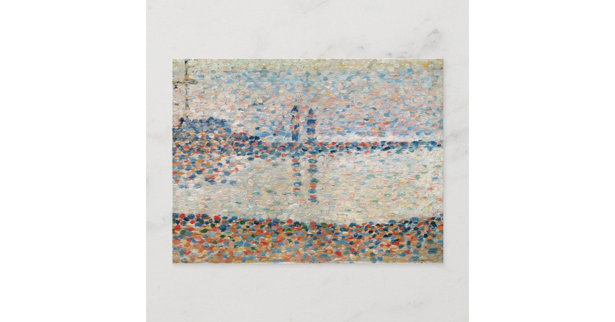 Georges Pierre Seurat | Study for 'The Channel at Postcard | Zazzle