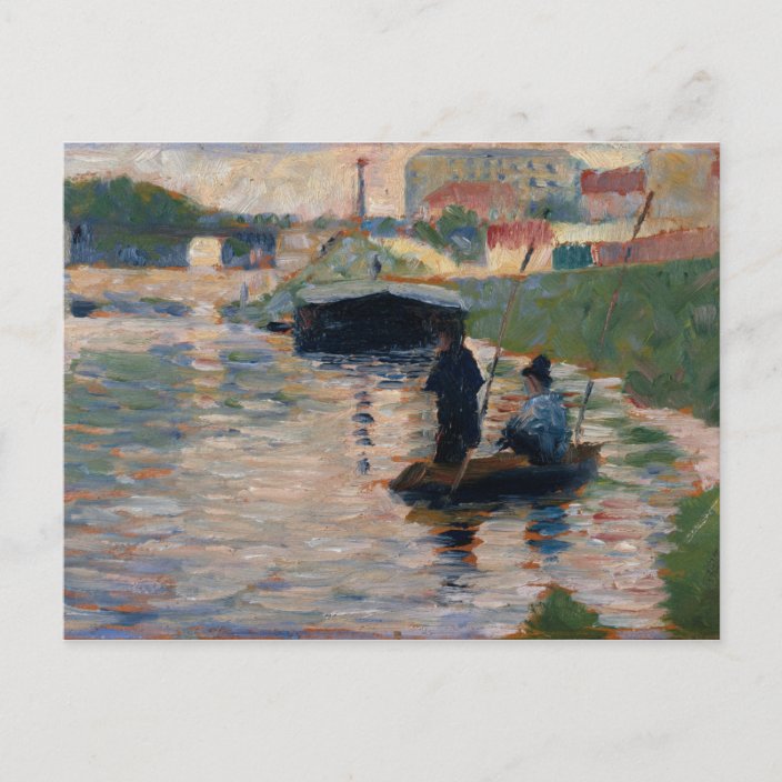Georges Pierre Seurat | View of the Seine Postcard | Zazzle.com