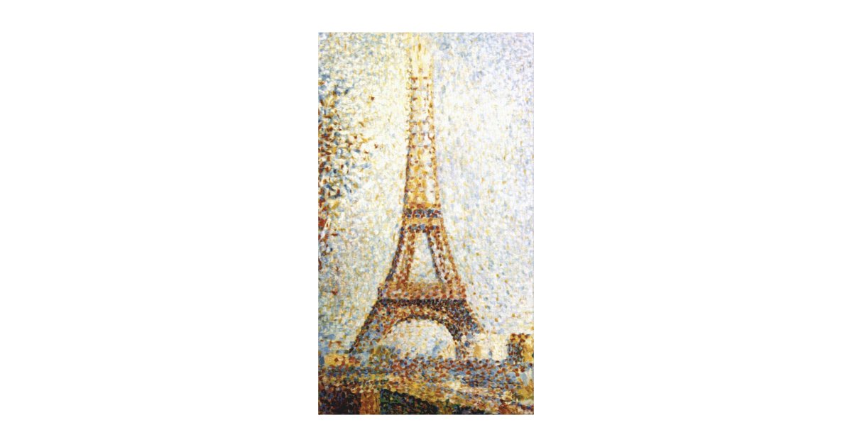 Georges Seurat Eiffel Tower Pointillism Canvas Print | Zazzle