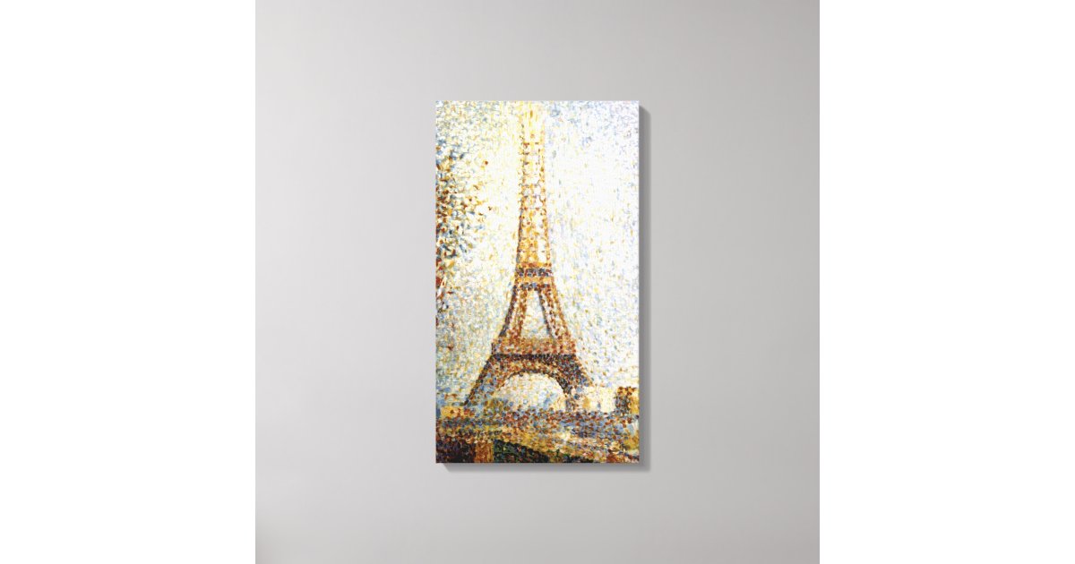 Georges Seurat Eiffel Tower Pointillism Canvas Print | Zazzle