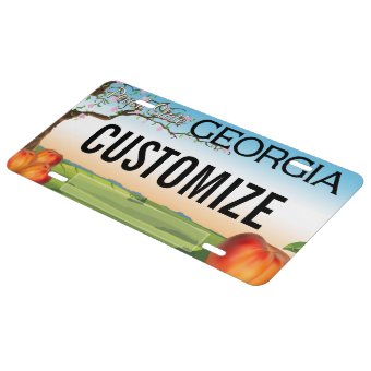 Georgia Custom License Plate | Zazzle