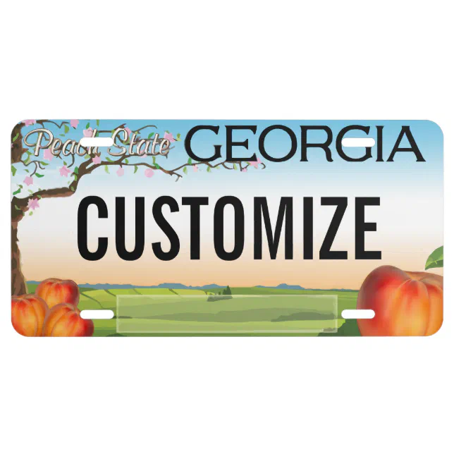Georgia Custom License Plate | Zazzle