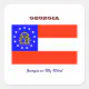 Georgia Flag and Slogan Square Sticker | Zazzle