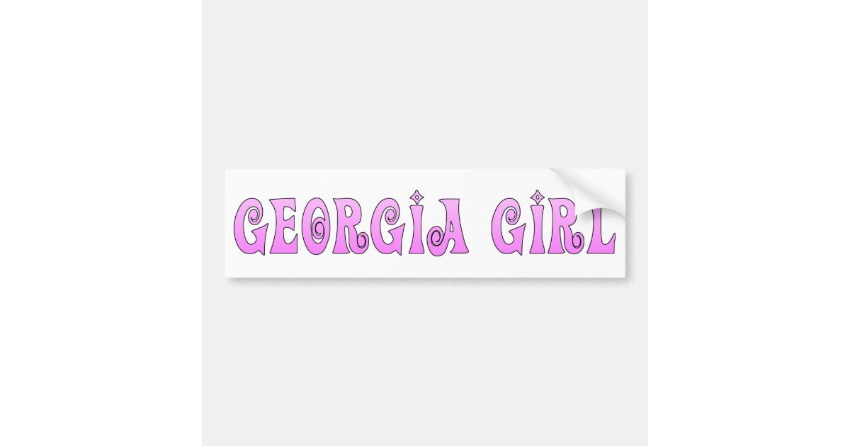 Georgia Girl Pink Bumper Sticker | Zazzle