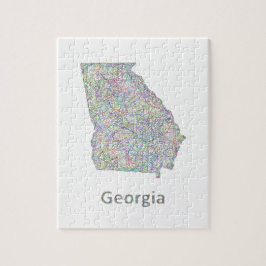 Georgia map jigsaw puzzle | Zazzle.com