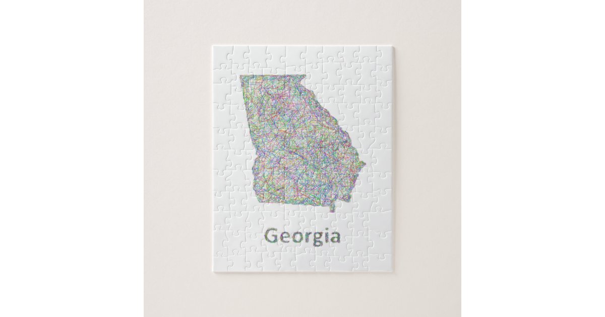 Georgia map jigsaw puzzle | Zazzle