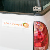 Georgia Peach bumper sticker | Zazzle