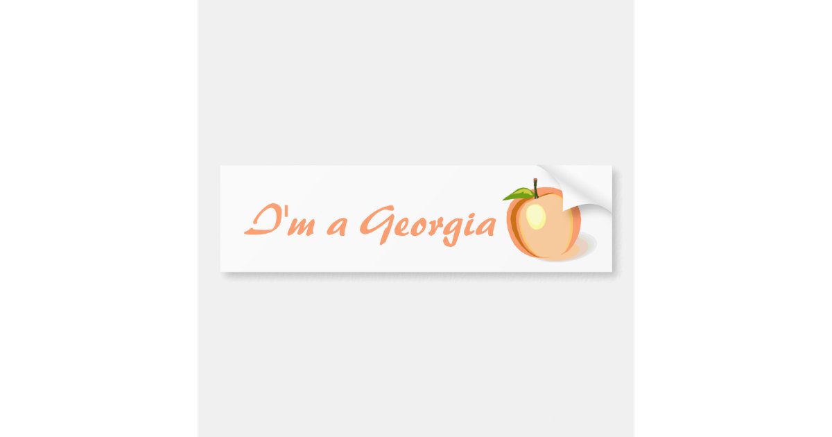 Georgia Peach bumper sticker | Zazzle