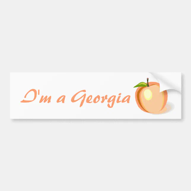 Georgia Peach bumper sticker | Zazzle