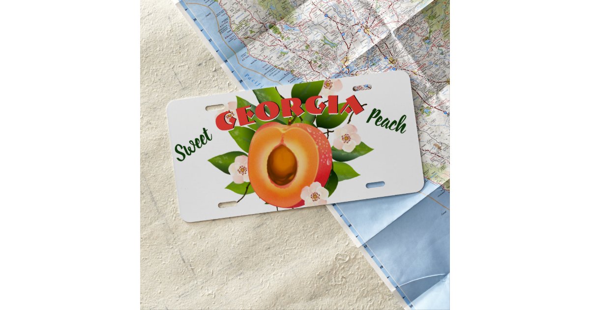 Georgia Peach License Plate | Zazzle