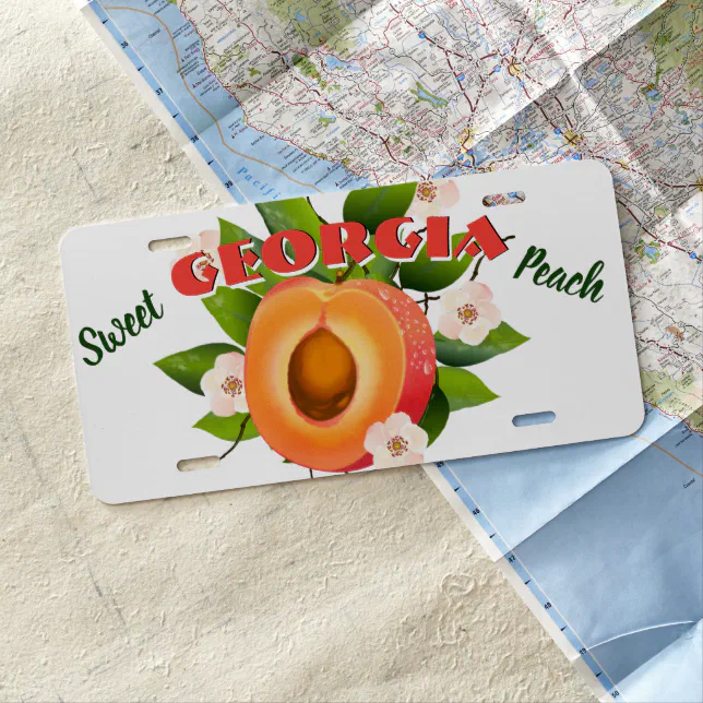 Georgia Peach License Plate | Zazzle