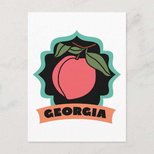 Georgia Peach Logo Postcard | Zazzle.com