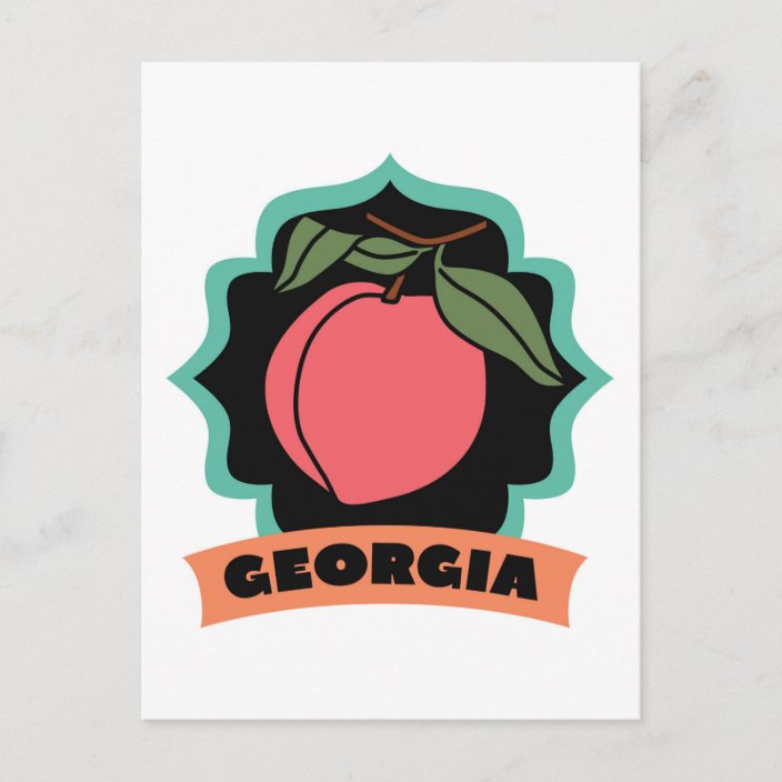 Georgia Peach Logo Postcard | Zazzle.com