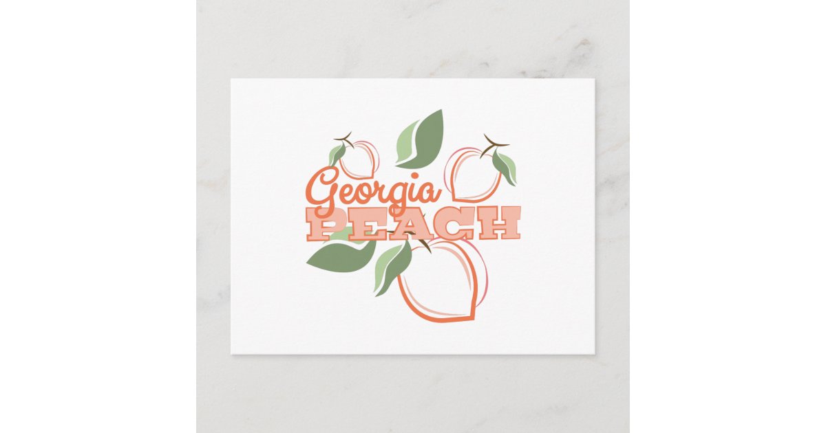 Georgia Peach Postcard | Zazzle