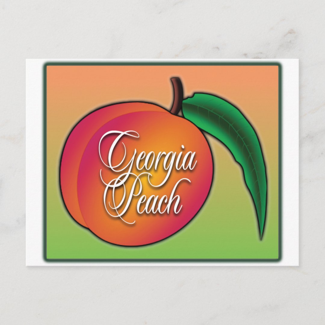 Georgia Peach Postcard | Zazzle