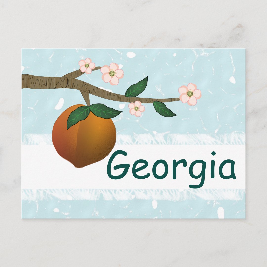 Georgia Peach Postcard | Zazzle
