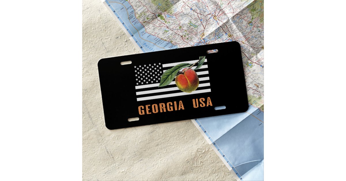 Georgia Peaches License Plate | Zazzle