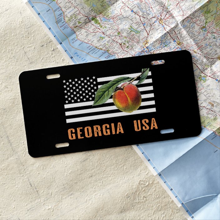 Georgia Peaches License Plate | Zazzle.com