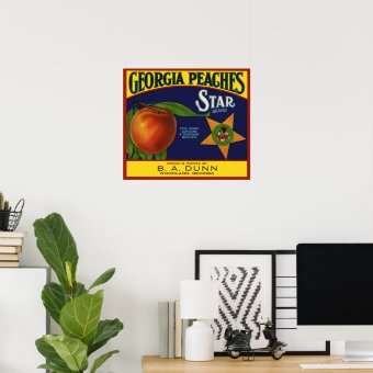 Georgia Peaches Poster | Zazzle