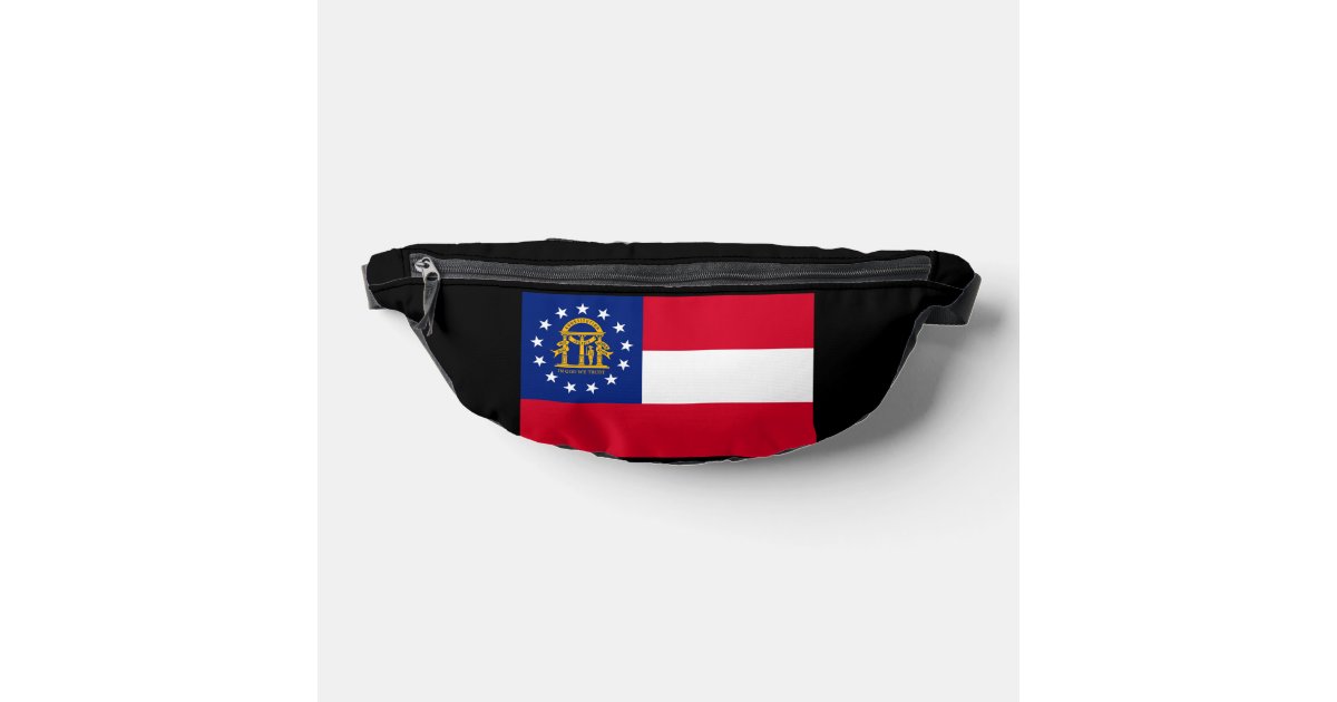 Georgia State Flag Design Fanny Pack | Zazzle