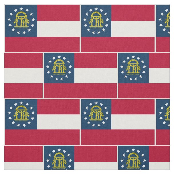 State of Georgia Tartan Fabric | Zazzle