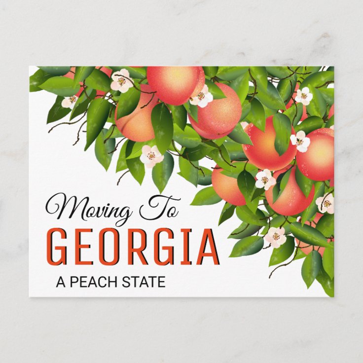 Georgia State Fruit Peaches | Change of Address Postcard | Zazzle