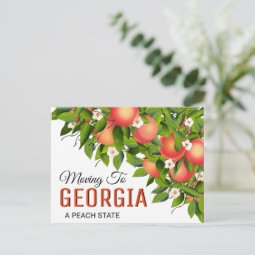 Georgia State Fruit Peaches | Change of Address Postcard | Zazzle