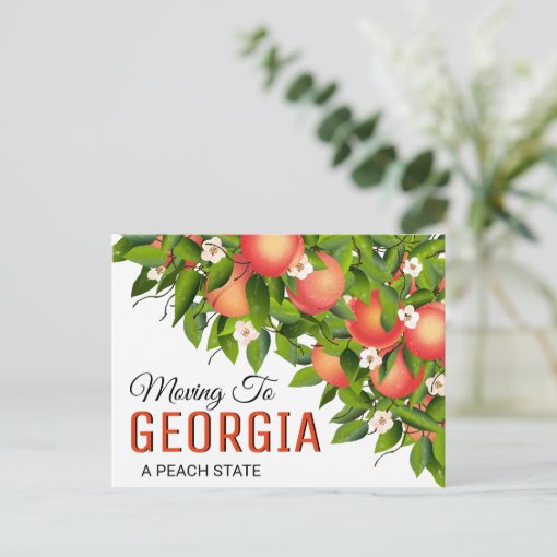 Georgia State Fruit Peaches | Change of Address Postcard | Zazzle