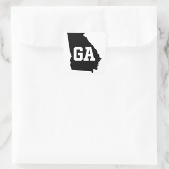 Georgia State Map GA Abbreviation Stickers | Zazzle