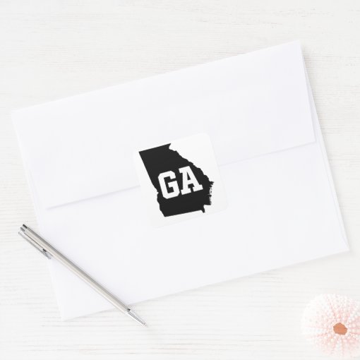 Georgia State Map GA Abbreviation Stickers | Zazzle