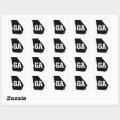 Georgia State Map GA Abbreviation Stickers | Zazzle