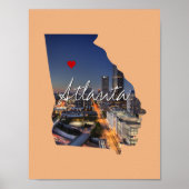 Georgia State Photo insert and town name Poster | Zazzle