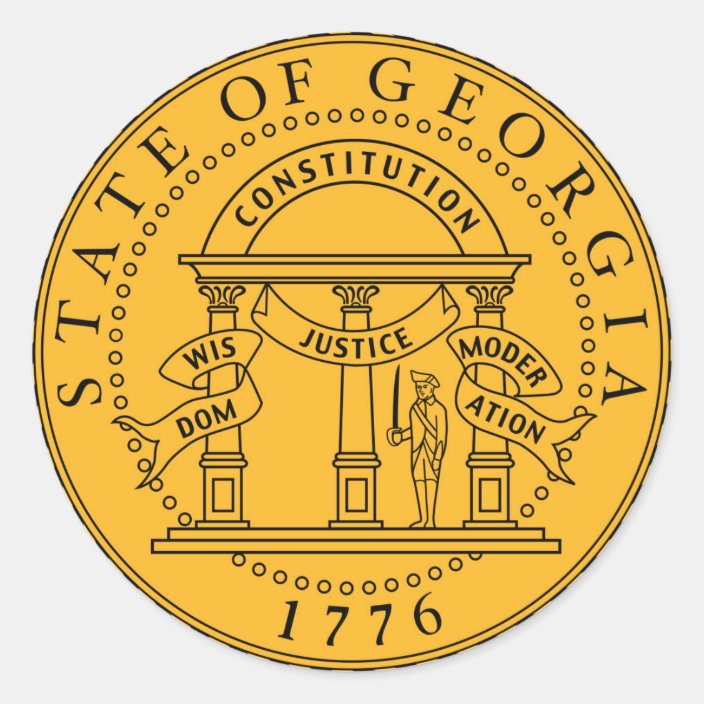Georgia state seal america republic symbol flag | Zazzle.com