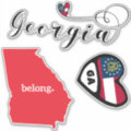 Georgia State, Sheet of Die Cut Stickers | Zazzle