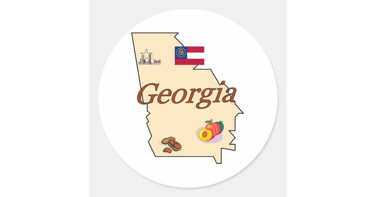 Georgia Sticker | Zazzle