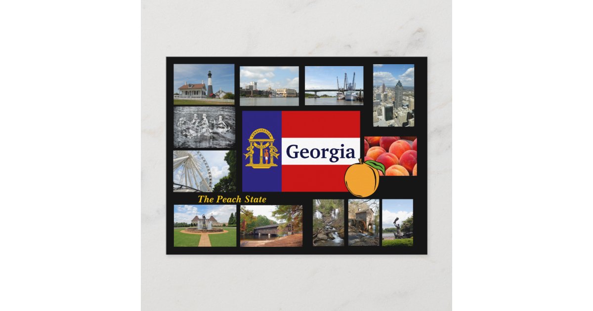 Georgia The Peach State Postcard | Zazzle