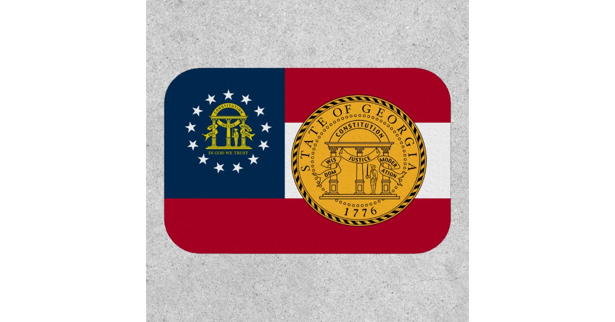 Georgian Flag & Seal, Flag of Georgia Patch | Zazzle