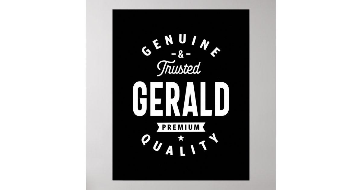 Gerald Personalized Name Birthday Poster | Zazzle