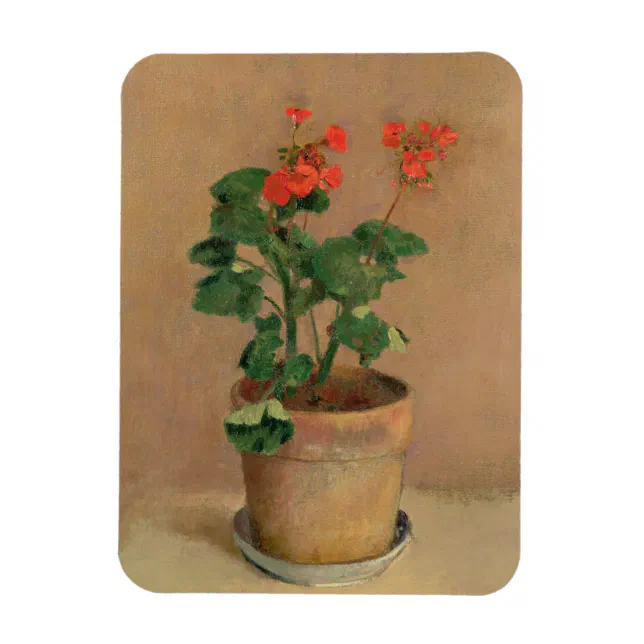 Geraniums in a Pot, c.1905 (oil on canvas) Magnet | Zazzle