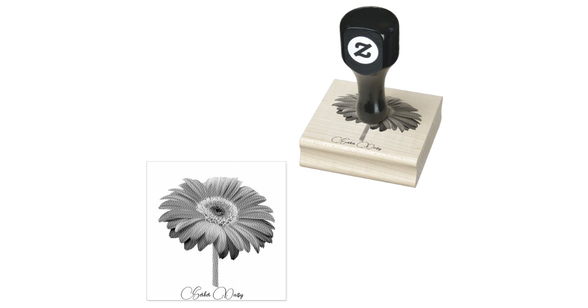 Gerber Daisy Flower Rubber Stamp | Zazzle