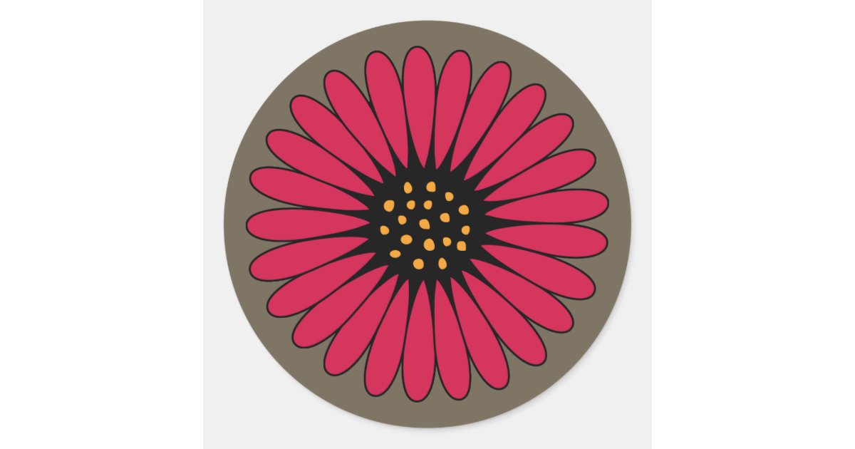Gerbera Daisy Envelope Wedding Stickers | Zazzle