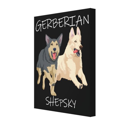Gerberian Shepsky Siberian Husky German Shepherd Canvas Print | Zazzle