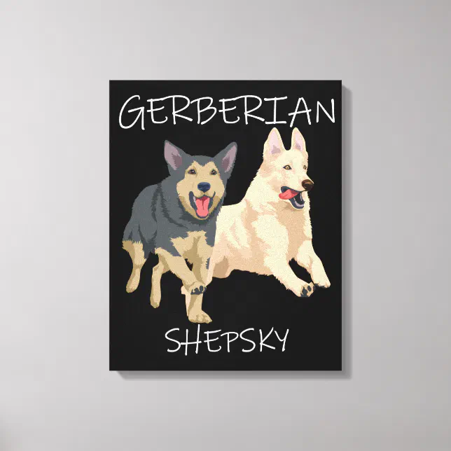 Gerberian Shepsky Siberian Husky German Shepherd Canvas Print | Zazzle