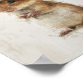 Gerbil Portrait Painting Mouse Art Hamster Rodent Poster | Zazzle