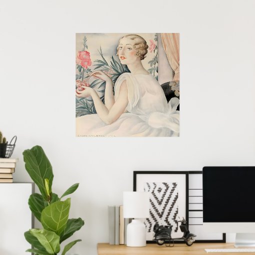 Gerda Wegener - Portrait of a woman, Art Déco Poster | Zazzle