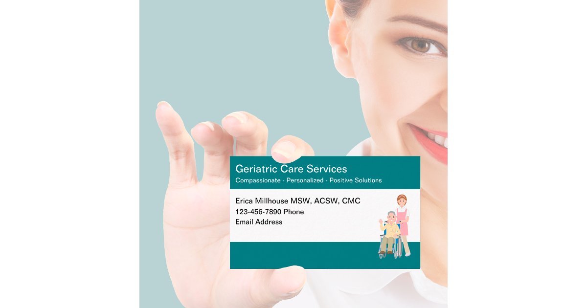 Geriatric Care Management Theme Business Cards | Zazzle