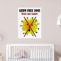 Germ Free Zone. Wash your hands! Poster | Zazzle