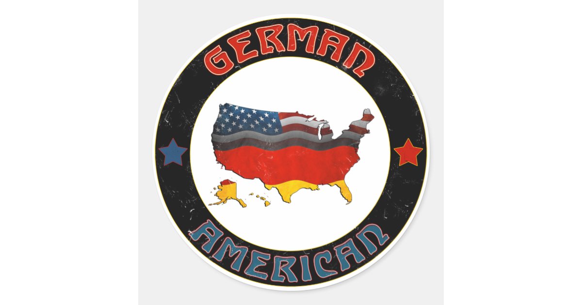 German American Flags Map Stickers | Zazzle