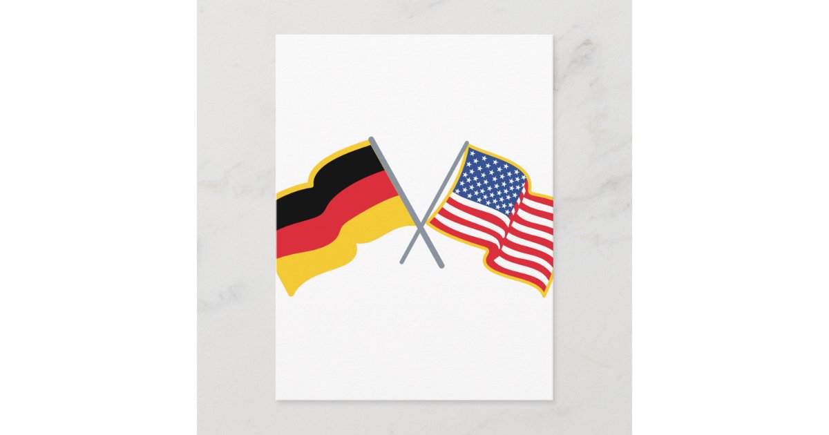 German American Flags Postcard | Zazzle